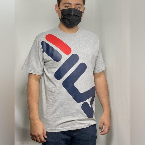 Fila | Shirts | Mens Fila Grey Signature Short Sleeve Tee Shirt | Poshmark
